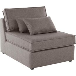 OTTO home Sofa-Mittelelement &raquo;Florid&laquo; als Teil eines Modulsofas,, fester Sitzkomfort, auch in Cord beige Baumwollmix (60% Baumwolle/40% Leinen);