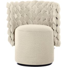 Calia italia Sessel &raquo;GIUGGIOLA Extravaganter Designsessel&laquo; Drehsessel, wahlweise mit Drehfunktion beige 78% PC 20% PL 2% VI