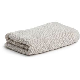 M&ouml;ve Handtuch &raquo;Brooklyn&laquo; mit Zick-Zack-Muster, Made in Germany braun Walkfrottier, Obermaterial: 85% Baumwolle, 10% Viskose, 5% Leinen