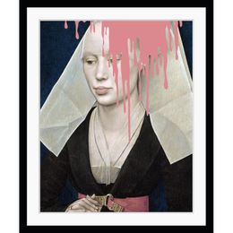 queence Bild &raquo;Natalie mit Farbklecks&laquo; Bilder von Frauen Frau Gem&auml;lde Historische Pers&ouml;nlichkeiten Kunst HD Premium Poster-Druck inkl....