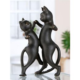 Gilde Tierfigur &raquo;Katze Gatto-Duo, schwarz&laquo; schwarz Kunstharz
