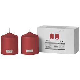 Fink Stumpenkerze &raquo;CANDLE&laquo; rot &Oslash;/H: 8 cm x 10 cm