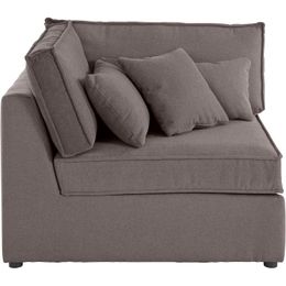 OTTO home Sofa-Eckelement &raquo;Florid&laquo; Teil eines Modulsofas, fester Sitzkomfort, auch in Cord grau Baumwollmix (60% Baumwolle/40% Leinen);Struktur fein (