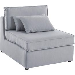 OTTO home Sofa-Mittelelement &raquo;Florid&laquo; als Teil eines Modulsofas,, fester Sitzkomfort, auch in Cord silber Baumwollmix (60% Baumwolle/40% Leinen);