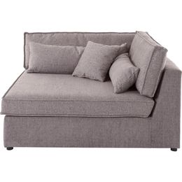 OTTO home Sofa-Eckelement &raquo;Enid&laquo; Teil eines Modulsofas, fester Sitzkomfort, auch in Breitcord grau Baumwollmix (60% Baumwolle/40% Leinen);Struktur 