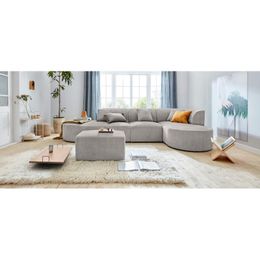 OTTO home Ecksofa &raquo;Alesund L-Form&laquo; bestehend aus Modulen, auch einzeln erh&auml;ltllich, miteinander verbunden grau Cord (100% Polyester);Filzoptik (100% 