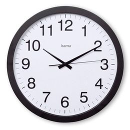 Hama Wanduhr &raquo;Uhr "Aruba", &Oslash; 40 cm, ohne Ticken, Schwarz&laquo; ger&auml;uscharm schwarz