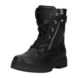 Mustang Shoes Schn&uuml;rstiefelette &raquo;Stiefelette Lederimitat/Textil&laquo; Schwarz 31 31 Verschluss: Schn&uuml;rung