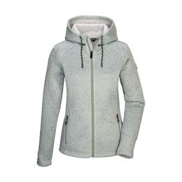 Killtec Fleecejacke »KOW 5 WMN KNTFLC JCKT« graugrün 44 44 Damen Strickfleecejacke mit Kapuze
