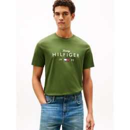 Tommy Hilfiger T-Shirt »BRAND LOVE BIG HILFIGER« regular fit, Rundhals, Jersey, mit Logo-Grafik Mountain Pine XL XL Rundhalsshirt von Tommy Hilfiger