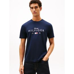 Tommy Hilfiger T-Shirt »BRAND LOVE BIG HILFIGER« regular fit, Rundhals, Jersey, mit Logo-Grafik Desert Sky S S Rundhalsshirt von Tommy Hilfiger