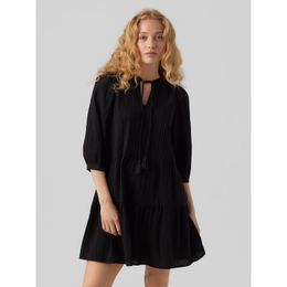 Véro Moda VERO MODA Tunikakleid »VMPRETTY 3/4 TUNIC NOOS« Sommerkleid Black L - N-Gr N-Gr L Luftiges Tragegefühl dank 100% Baumwolle und leichtem Webstoff