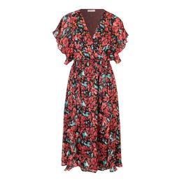 Wallis Petite Kleid Damen Gr&ouml;&szlig;e 46 t&uuml;rkis / rot / schwarz Winterkleid