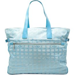 Chanel Shopper - New Travel Line Nylon Tote - Gr. unisize - in Blau - f&uuml;r Damen
