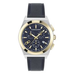 Salvatore Ferragamo Uhren - Quarz-Chronographenuhr Vega Upper East Chrono - Gr. unisize - in Blau - f&uuml;r Damen