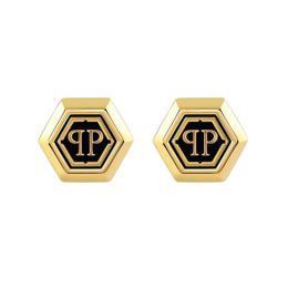 Philipp Plein Manschettenkn&ouml;pfe - Cufflinks Plein Icon - Gr. unisize - in Gold - f&uuml;r Damen