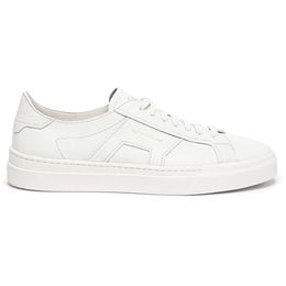 Santoni Low-Top Sneaker - Men's leather sneaker - Gr. UK_11 - in Wei&szlig; - f&uuml;r Damen