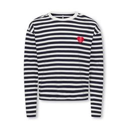 ONLY GIRLS Shirt M&auml;dchen Gr&ouml;&szlig;e 134/140 nachtblau / rot / offwhite