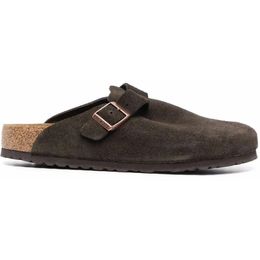 Birkenstock Sandalen - Boston Soft Footbed Suede Leather Mocha - Gr. 41 (EU) - in Braun - f&uuml;r Damen