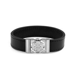 Philipp Plein Armb&auml;nder - Armband Hexagon Tactical Buckle - Gr. S - in Silber - f&uuml;r Damen