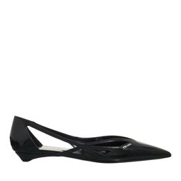 Prada Ballerinas - Cut Out Leather Ballerinas - Gr. 41 (EU) - in Schwarz - f&uuml;r Damen