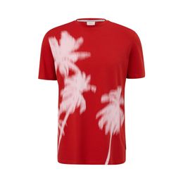s.Oliver T-Shirt Herren Gr&ouml;&szlig;e M rot / offwhite