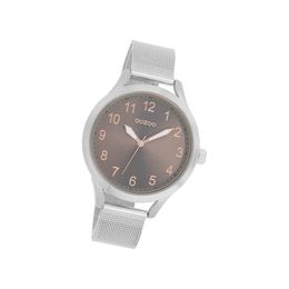 Analog-Armbanduhr Oozoo Timepieces silber gro&szlig; (ca. 42mm) | Gr.: onesize