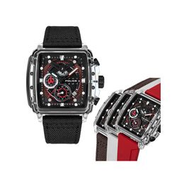 Chronograph-Armbanduhr Police Clout schwarz, braun extra gro&szlig; (ca. 43x43,8mm) | Gr.: onesize