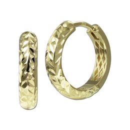 GoldDream Gold, 333er Gelbgold Damen Creolen Cut Ohrring ca. 18mm | Gr.: onesize