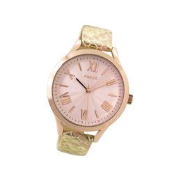 Analog-Armbanduhr Oozoo Timepieces gold groß (ca. 42mm) | Gr.: onesize