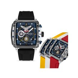 Chronograph-Armbanduhr Police Clout schwarz, gelb extra groß (ca. 43x43,8mm) | Gr.: onesize