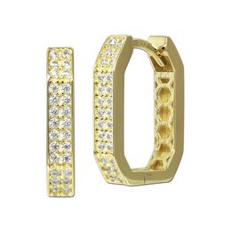 GoldDream Gold, 333er Gelbgold Damen Creolen Karree Ohrring ca. 16mm | Gr.: onesize