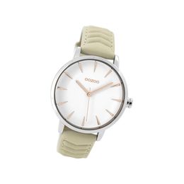 Analog-Armbanduhr Oozoo Timepieces beige groß (ca. 40mm) | Gr.: onesize