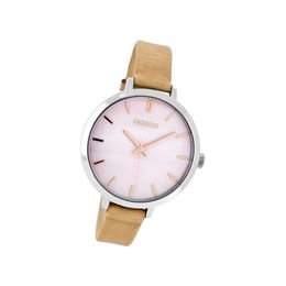 Analog-Armbanduhr Oozoo Timepieces beige mittel (ca. 38mm) | Gr.: onesize