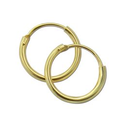 GoldDream Echtgold, 333er Gelbgold Damen Creolen Simply Ohrring ca. 13mm | Gr.: onesize