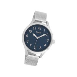 Analog-Armbanduhr Oozoo Timepieces silber groß (ca. 42mm) | Gr.: onesize