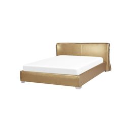 Beliani Doppelbett PARIS in Gold/Silber - (W) 175 x (H) 83 x (L) 228 cm | Gr.: onesize