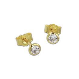 GoldDream Echtgold, 333er Gelbgold Damen Ohrstecker Glitzer Ohrring ca. 4mm | Gr.: onesize