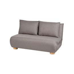 Beliani Schlafsofa ABISKO in Grau/Schwarz/Braun - (W) 140 x (H) 80 x (L) 82 cm | Gr.: onesize
