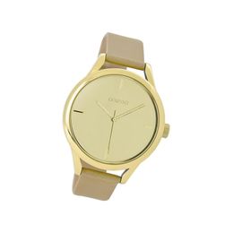 Analog-Armbanduhr Oozoo Timepieces beige gro&szlig; (ca. 40mm) | Gr.: onesize