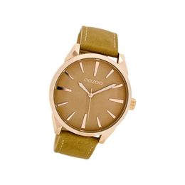 Analog-Armbanduhr Oozoo Timepieces gelb gro&szlig; (ca. 42mm) | Gr.: onesize