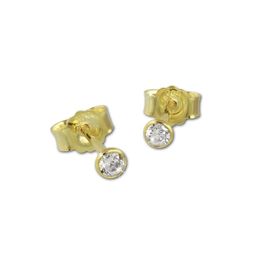 GoldDream Echtgold, 333er Gelbgold Damen Ohrstecker Glitzer Ohrring ca. 3mm | Gr.: onesize