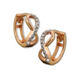 GoldDream Echtgold, 333er Rosegold Damen Creolen Unendlichkeit Ohrring ca. 13mm | Gr.: onesize