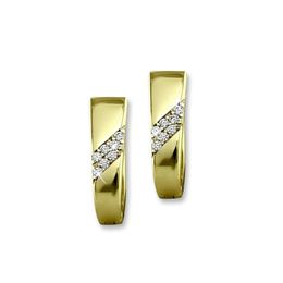 GoldDream Echtgold, 333er Gelbgold Damen Creolen Trapez Ohrring ca. 12mm | Gr.: onesize