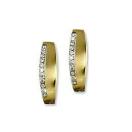 GoldDream Echtgold, 333er Gelbgold Damen Creolen Beauty Ohrring ca. 11mm ca. 14mm | Gr.: onesize