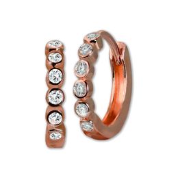 GoldDream Echtgold, 333er Rosegold Damen Creolen Zirkonia Ohrring ca. 12mm | Gr.: onesize
