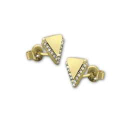 GoldDream Echtgold, 333er Gelbgold Damen Ohrstecker Dreieck Ohrring ca. 9mm | Gr.: onesize