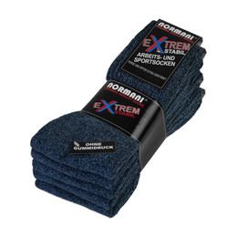Normani 10 Paar Extrem Stabile Arbeits & Sportsocken Extrem in Blau meliert | Gr.: 39-42