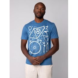 wat? Apparel T-Shirt Fahrradteile in Bright Blue | Gr.: 46