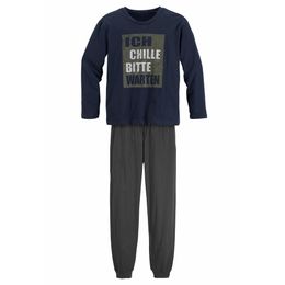 AUTHENTIC LE JOGGER Pyjama in marine-anthrazit | Gr.: 134/140